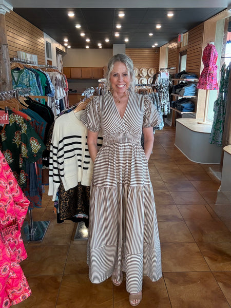 PINCH Stripe Maxi Dress – Audie Mescal Clothing